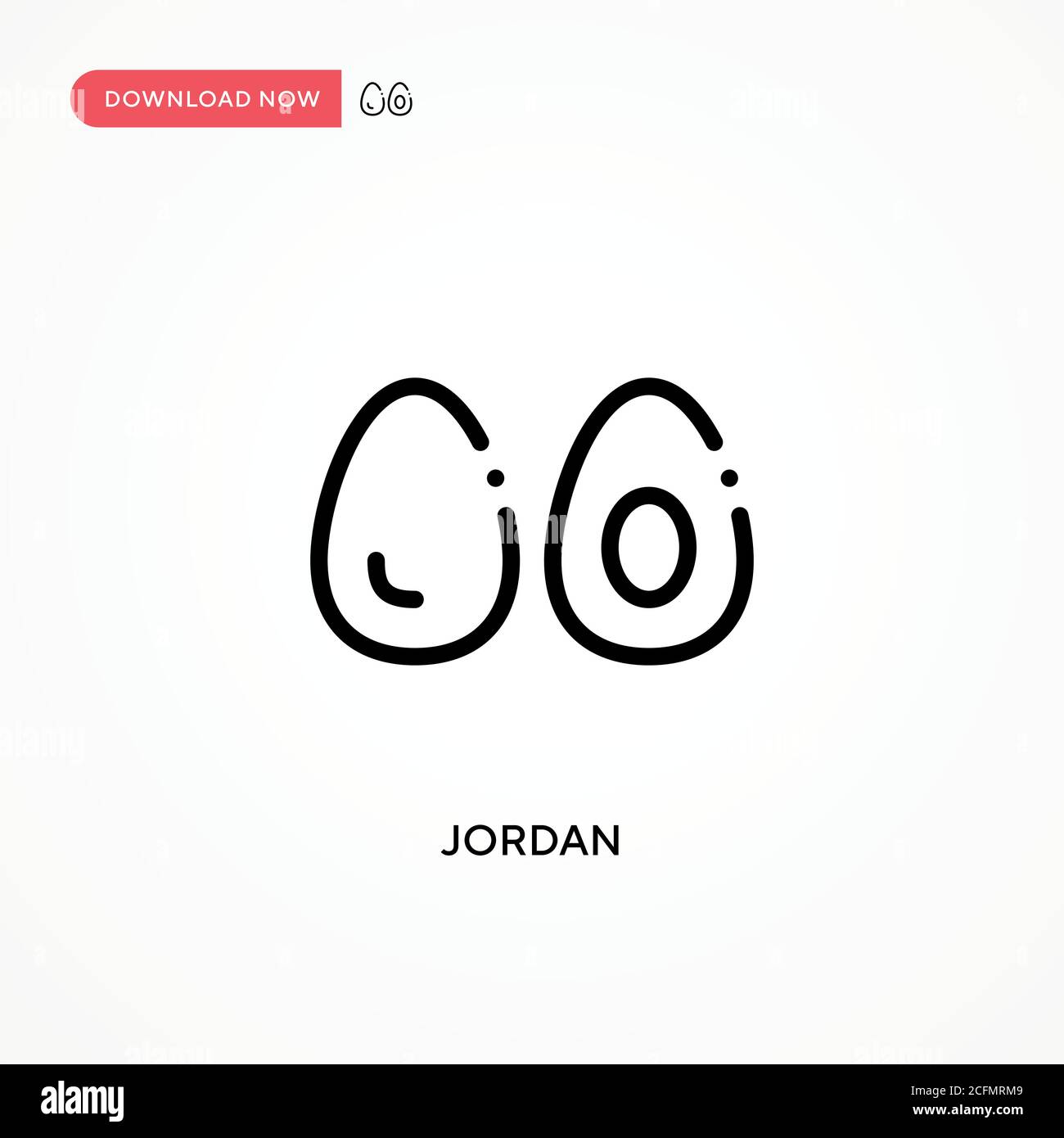 Jordan vector icon. Modern, simple flat vector illustration for web ...