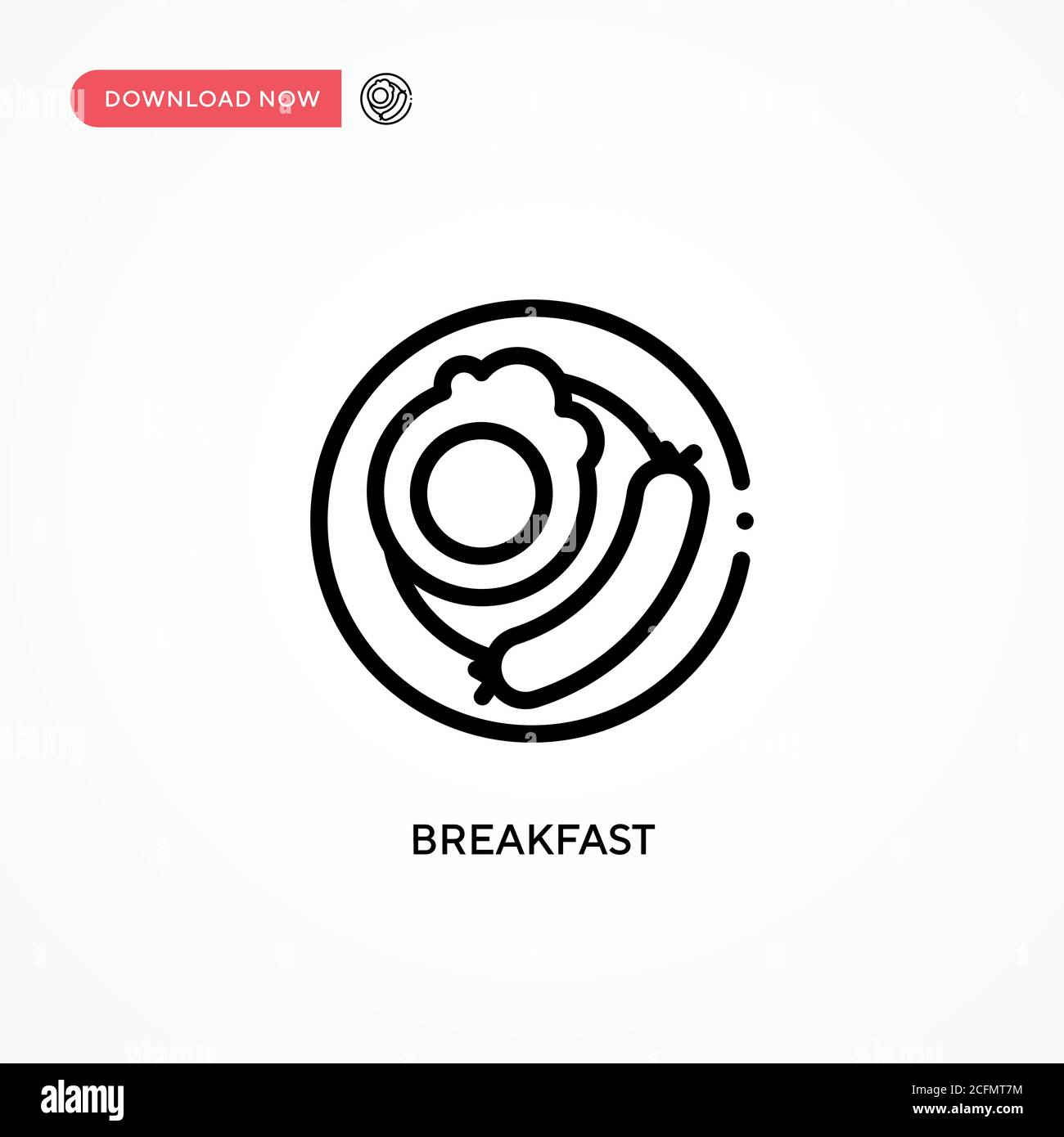Breakfast vector icon. Modern, simple flat vector illustration for web ...