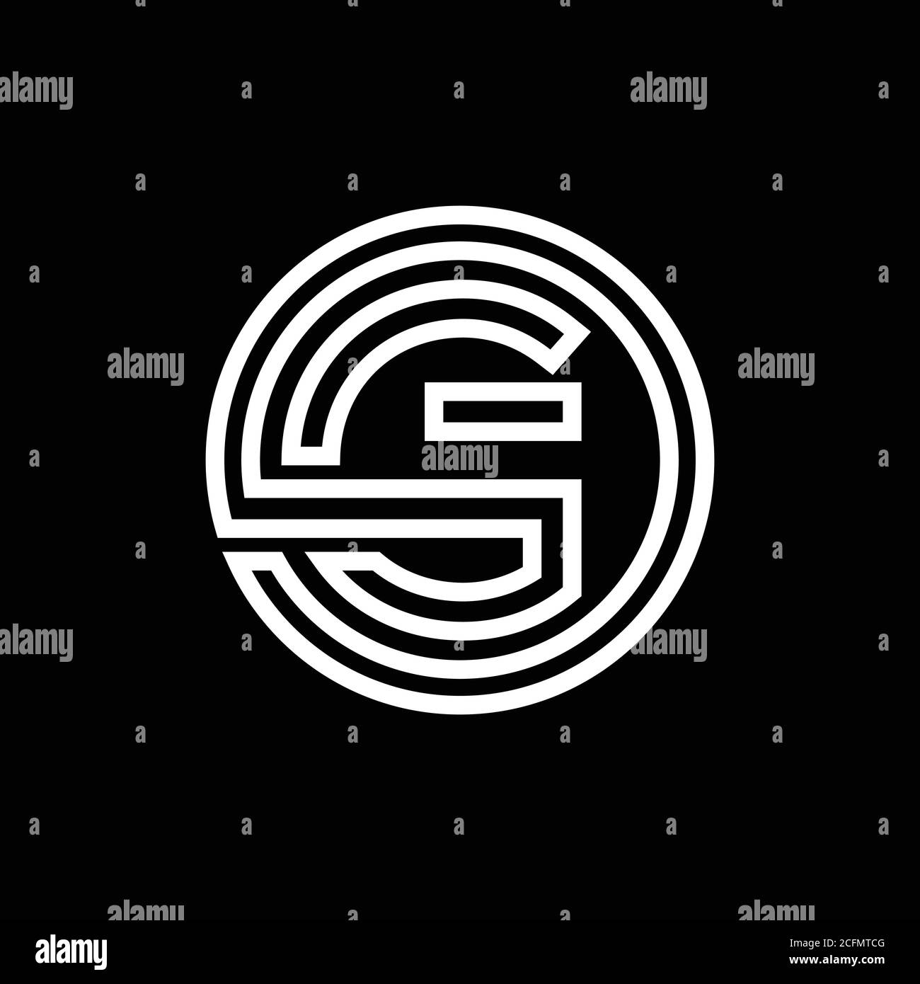 Initial Letter G Logo With Creative Circle Monogram Business Typography ...