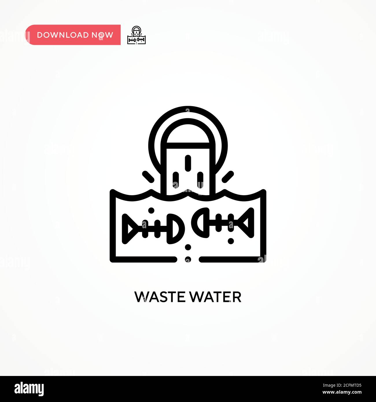 Waste water vector icon. Modern, simple flat vector illustration for ...