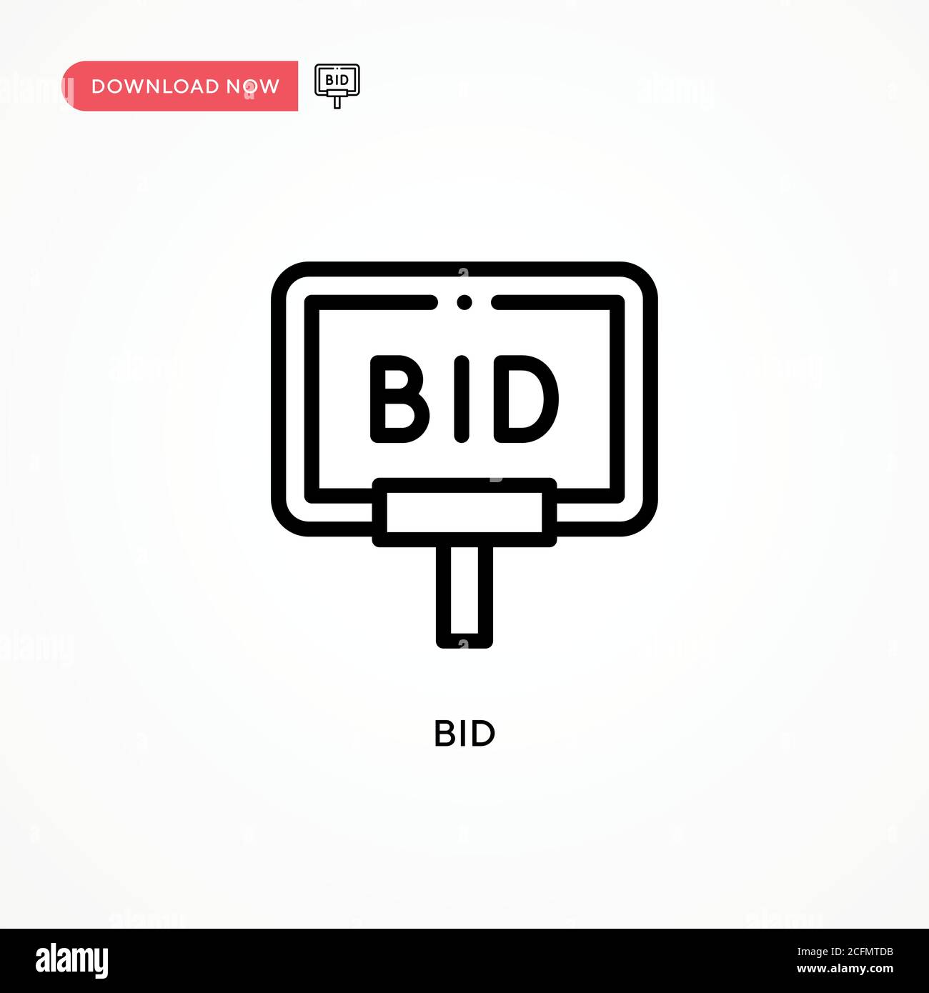 Bid vector icon. Modern, simple flat vector illustration for web site ...