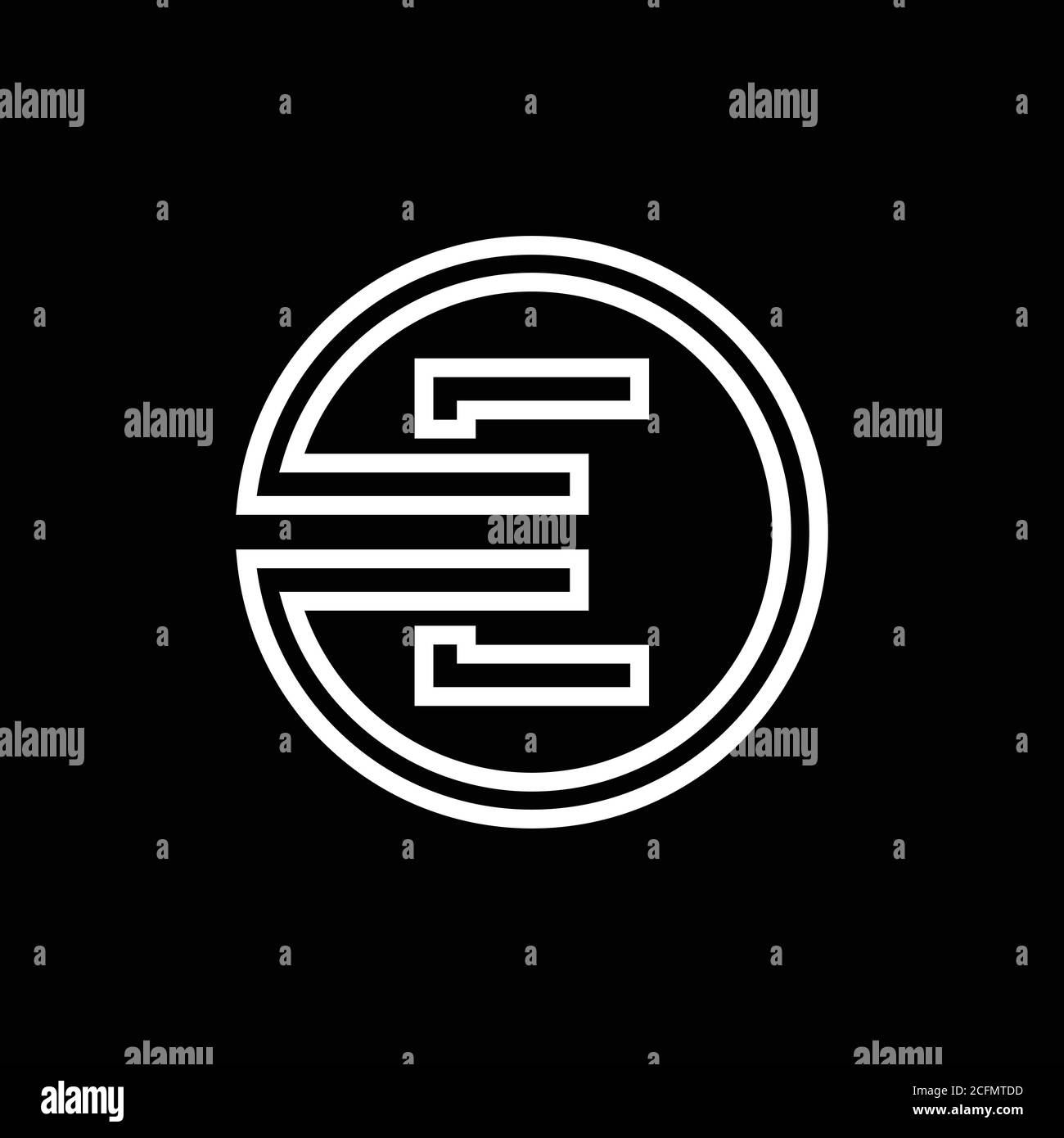 Initial letter e monogram vector vectors hi-res stock photography and ...