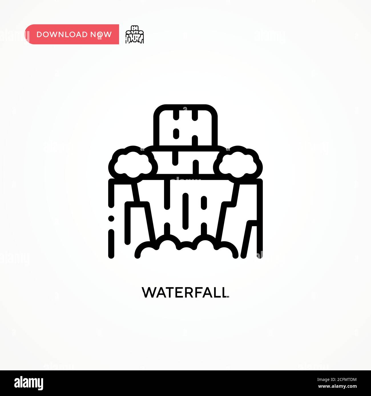 Waterfall vector icon. Modern, simple flat vector illustration for web ...