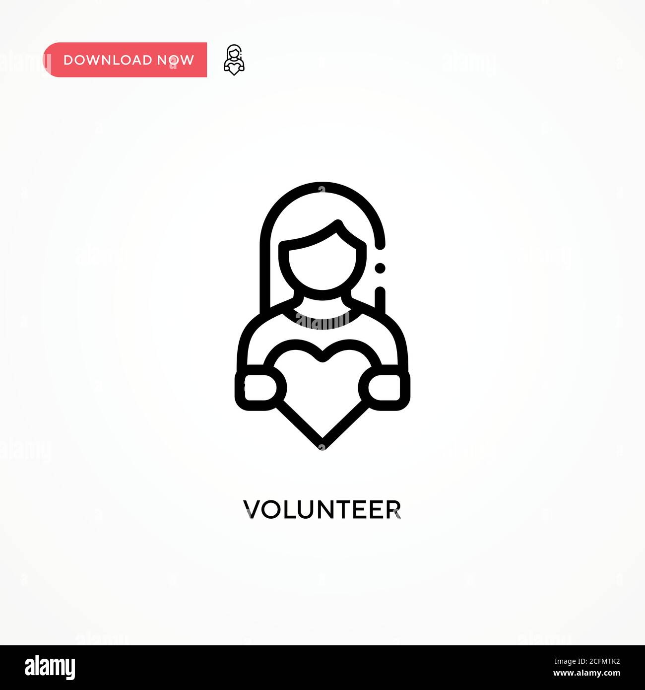 Volunteer vector icon. Modern, simple flat vector illustration for web ...