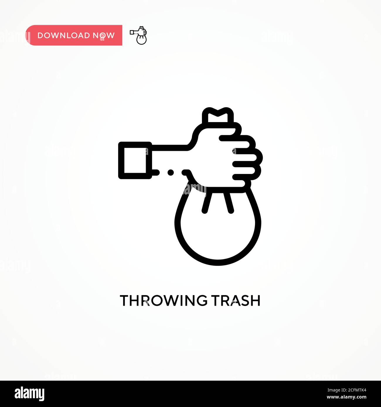 Throwing trash vector icon. Modern, simple flat vector illustration for ...