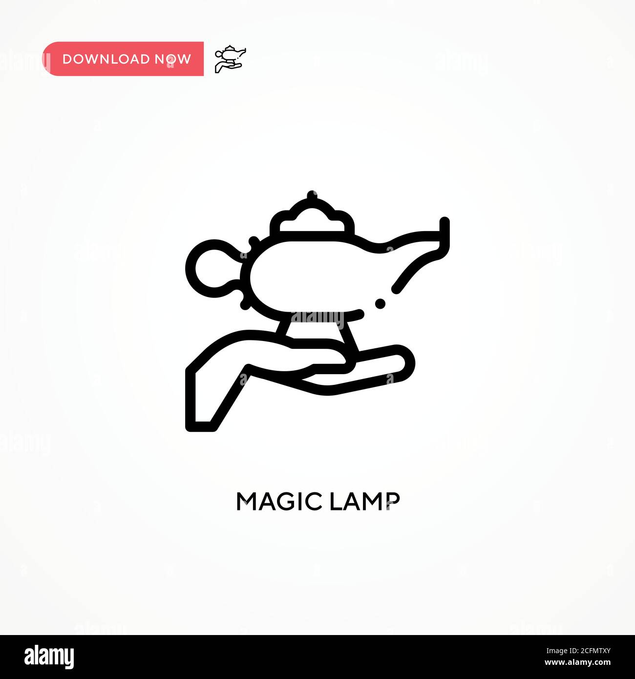 Magic lamp vector icon. Modern, simple flat vector illustration for web ...