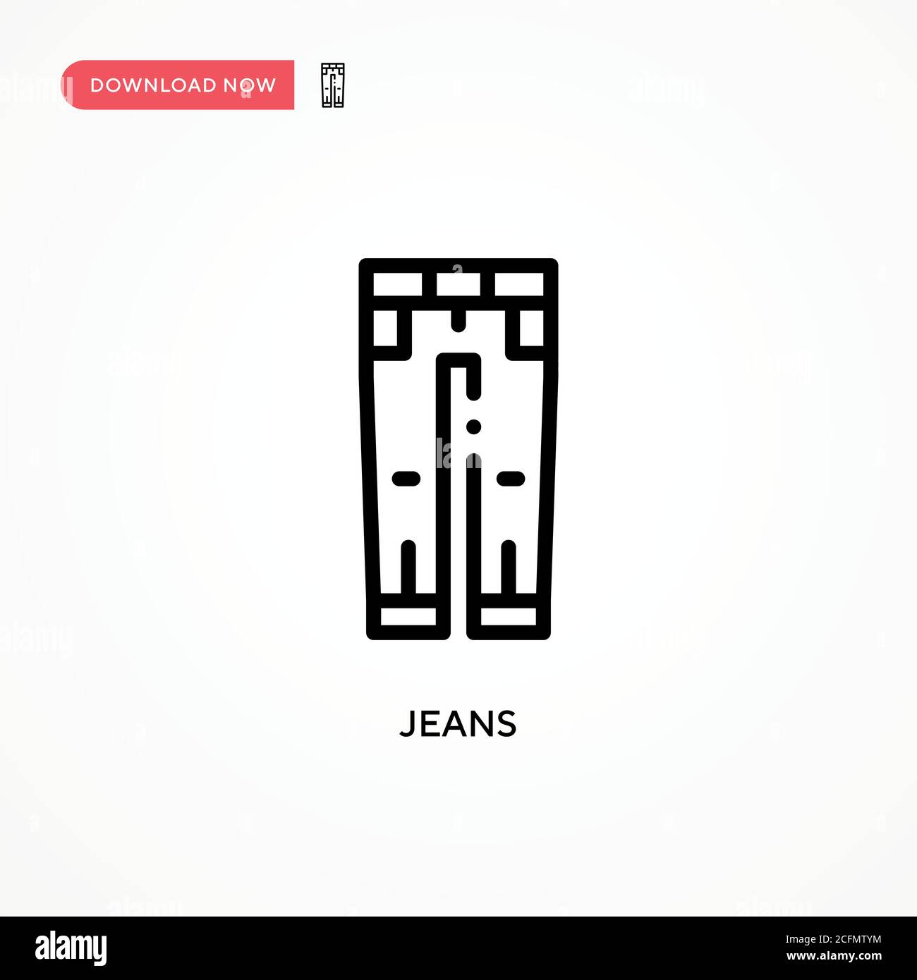 Jeans vector icon. Modern, simple flat vector illustration for web site ...