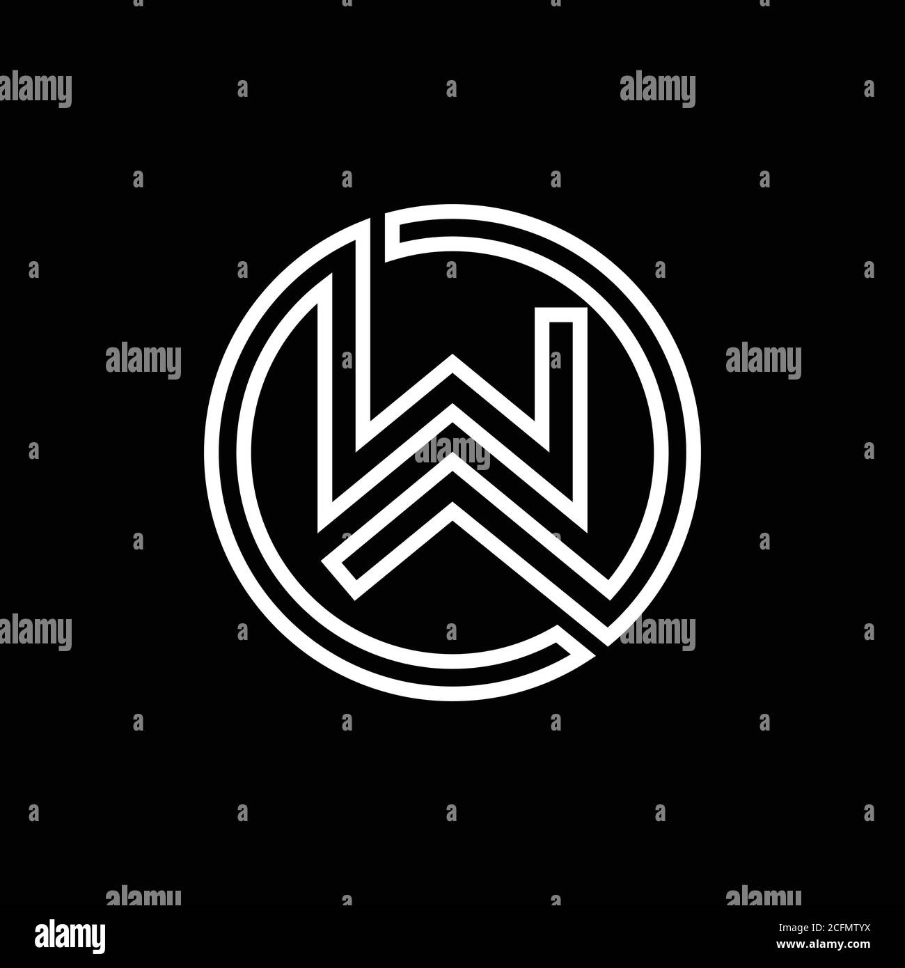 W logo Black and White Stock Photos & Images - Alamy