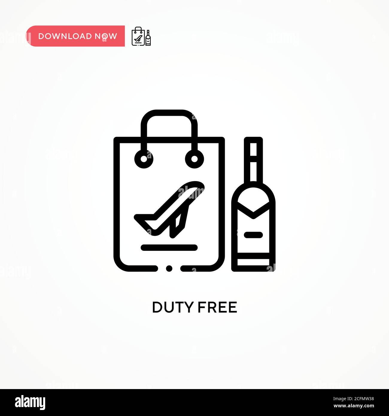 Duty free vector icon. Modern, simple flat vector illustration for web ...