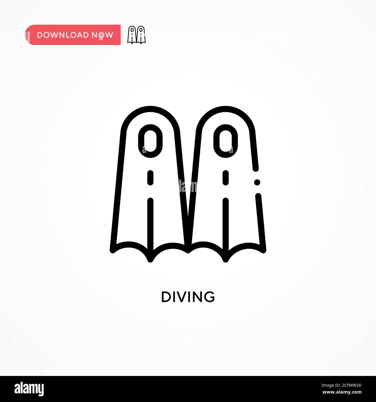 Diving vector icon. Modern, simple flat vector illustration for web ...