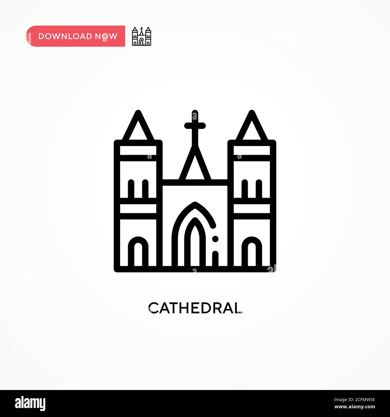 Cathedral vector icon. Modern, simple flat vector illustration for web ...