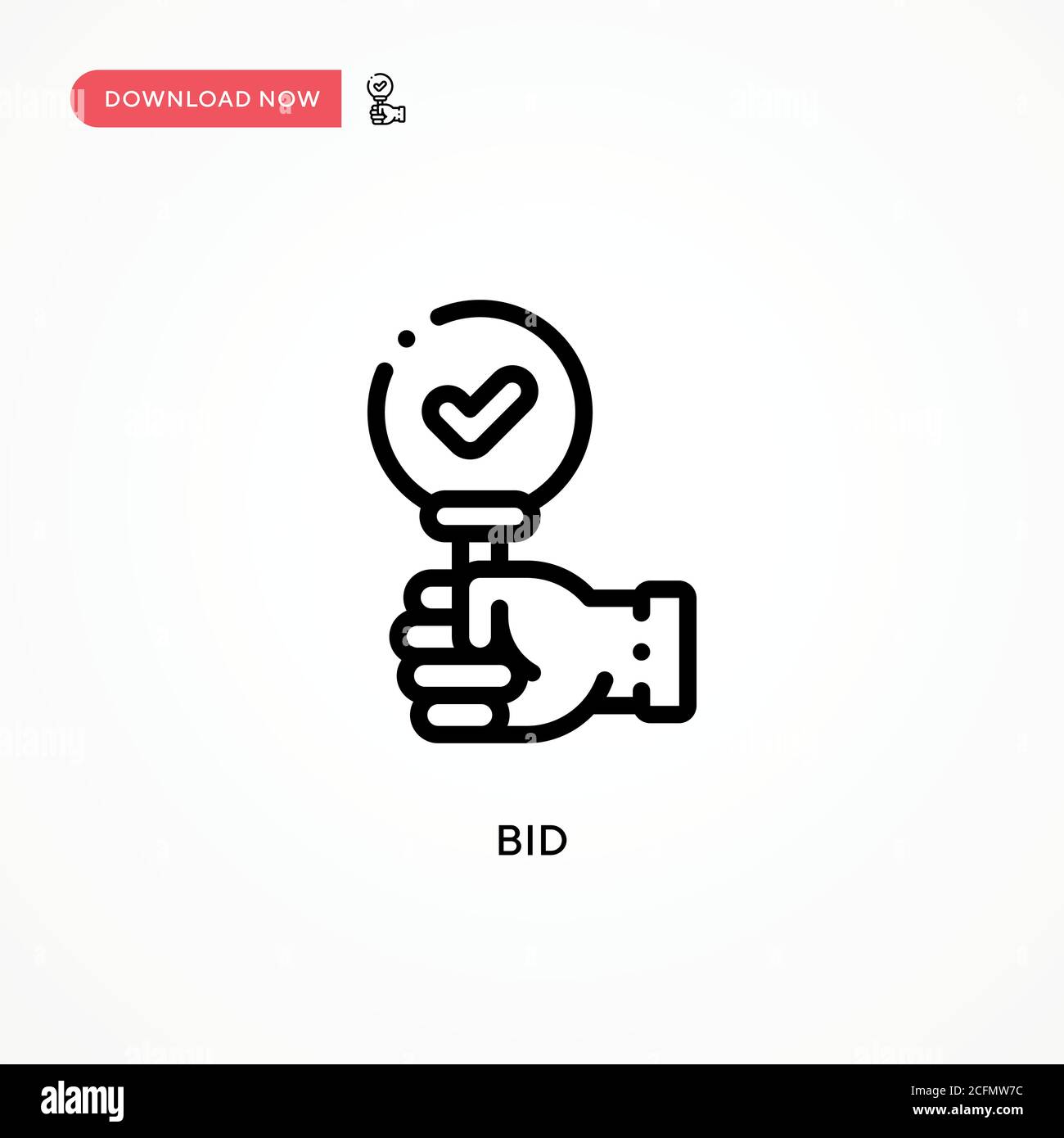 Bid vector icon. Modern, simple flat vector illustration for web site ...