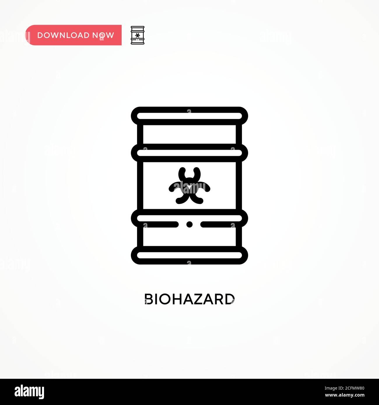 Biohazard vector icon. Modern, simple flat vector illustration for web ...