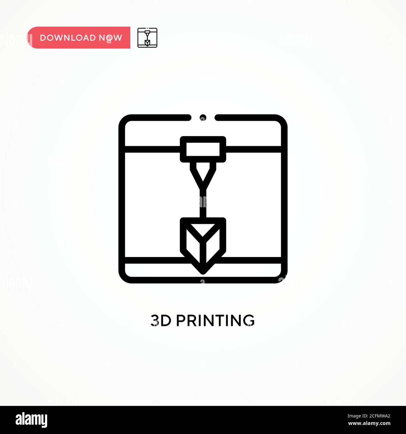 3d printing vector icon. Modern, simple flat vector illustration for ...