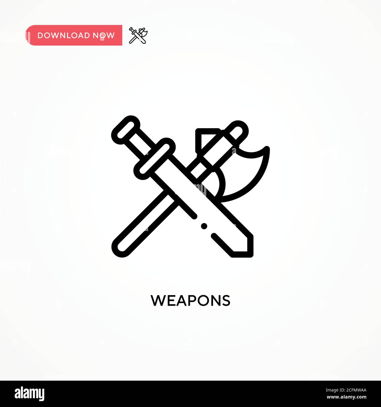 Weapons vector icon. Modern, simple flat vector illustration for web ...