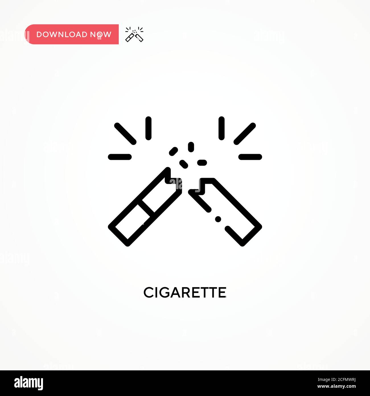 Cigarette vector icon. Modern, simple flat vector illustration for web ...