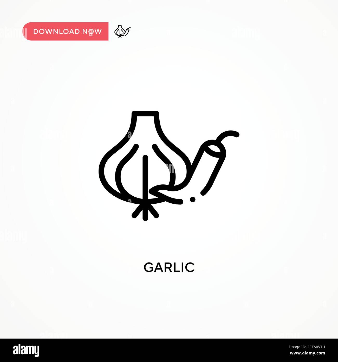 Garlic vector icon. Modern, simple flat vector illustration for web ...