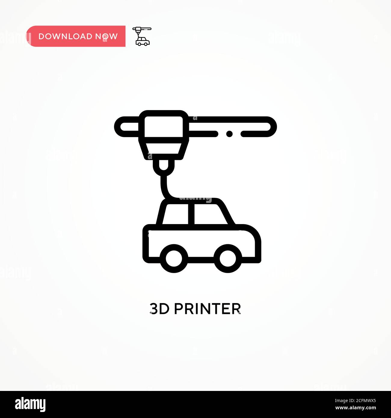 3d printer vector icon. Modern, simple flat vector illustration for web ...