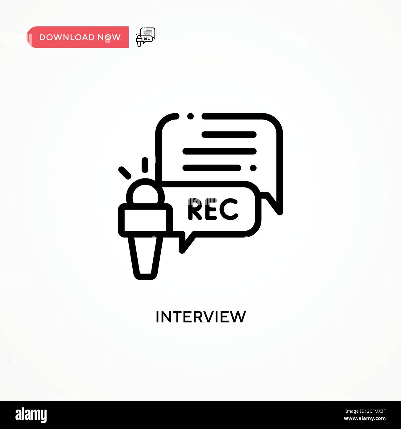 Interview vector icon. Modern, simple flat vector illustration for web ...