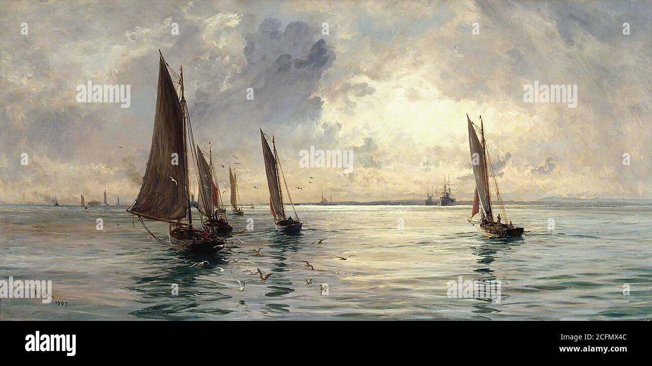 Wyllie William Lionel - the Portsmouth Fishing Fleet - the Breeze Falls ...