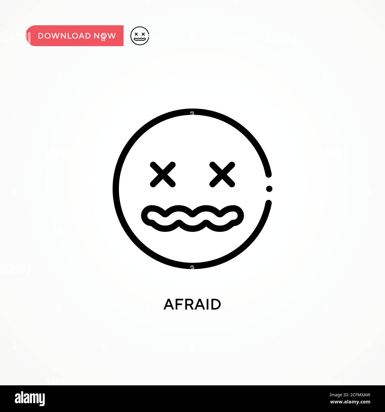 Afraid vector icon. Modern, simple flat vector illustration for web ...