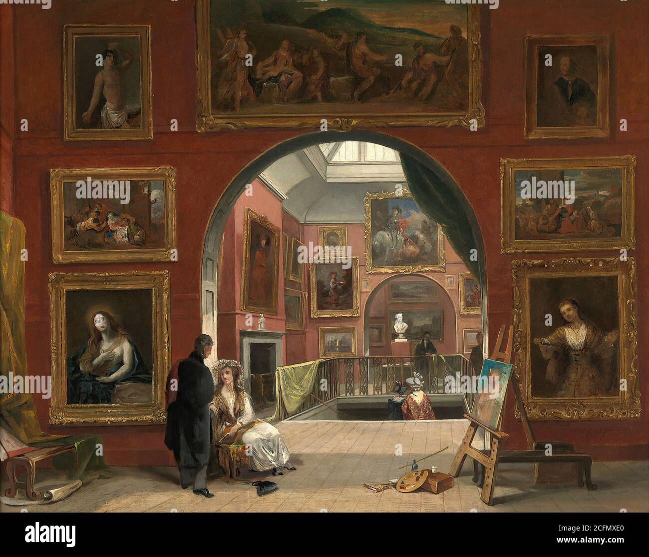 woolmer, alfred joseph - Interior of the British Institution (Old ...