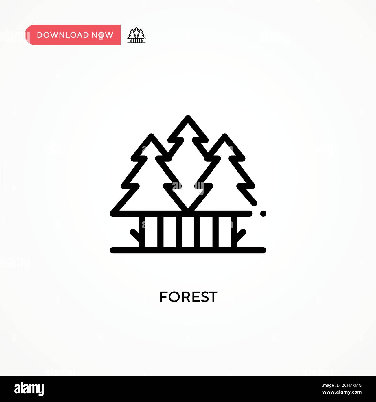 Forest vector icon. Modern, simple flat vector illustration for web ...