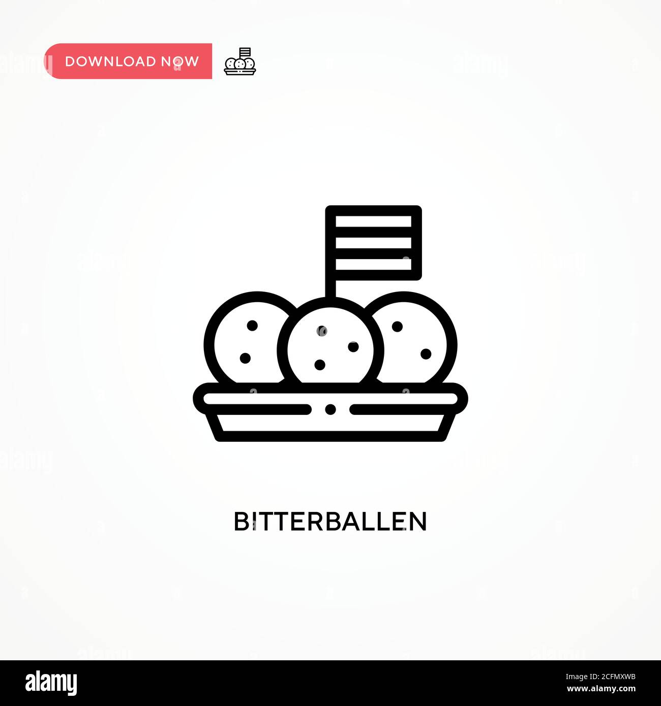 Bitterballen vector icon. Modern, simple flat vector illustration for ...