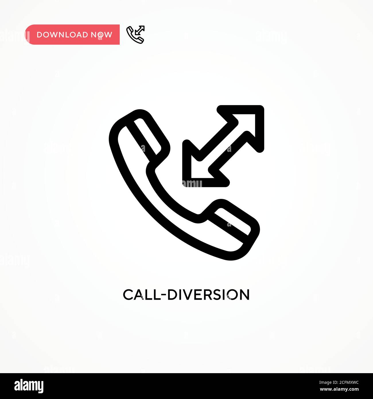 Call-diversion vector icon. Modern, simple flat vector illustration for ...