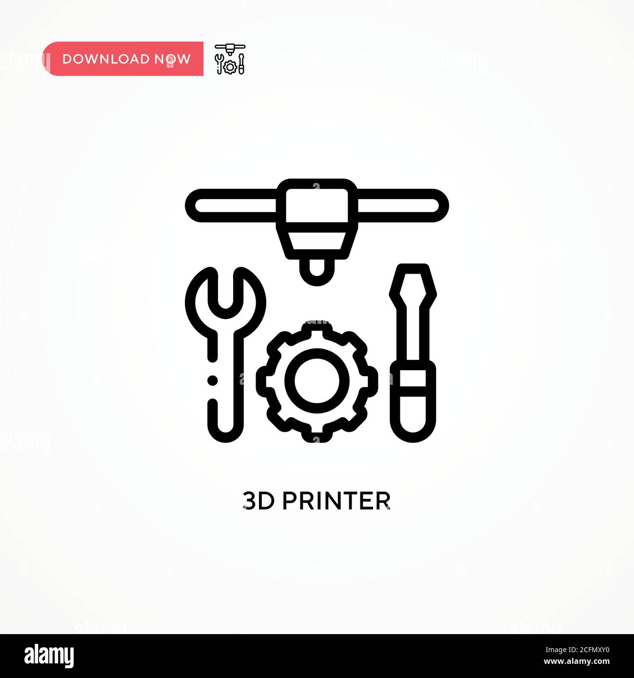 3d printer vector icon. Modern, simple flat vector illustration for web ...