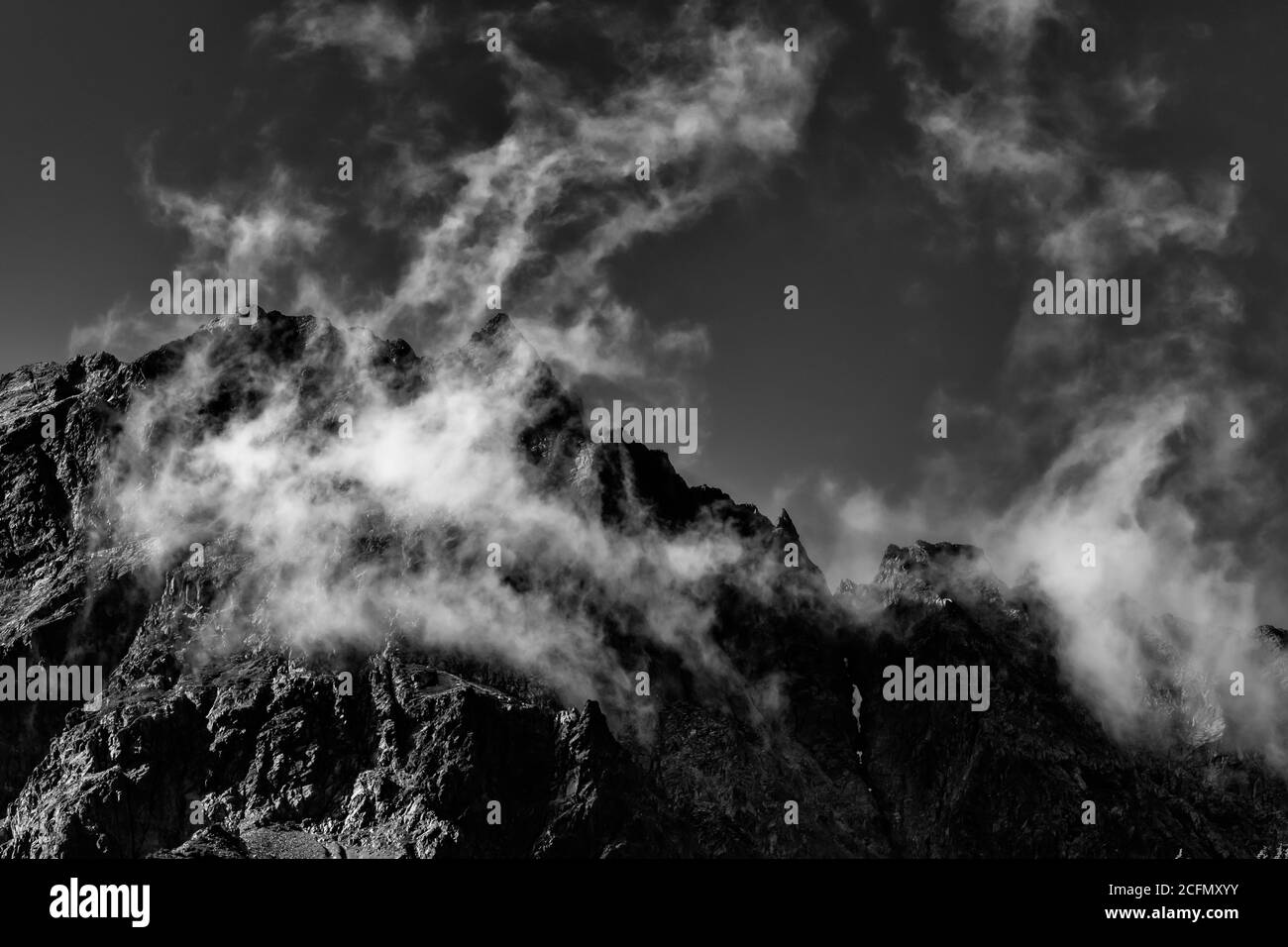 Mix-Up Peak in dramatic morning clouds from Cascade Pass, North ...
