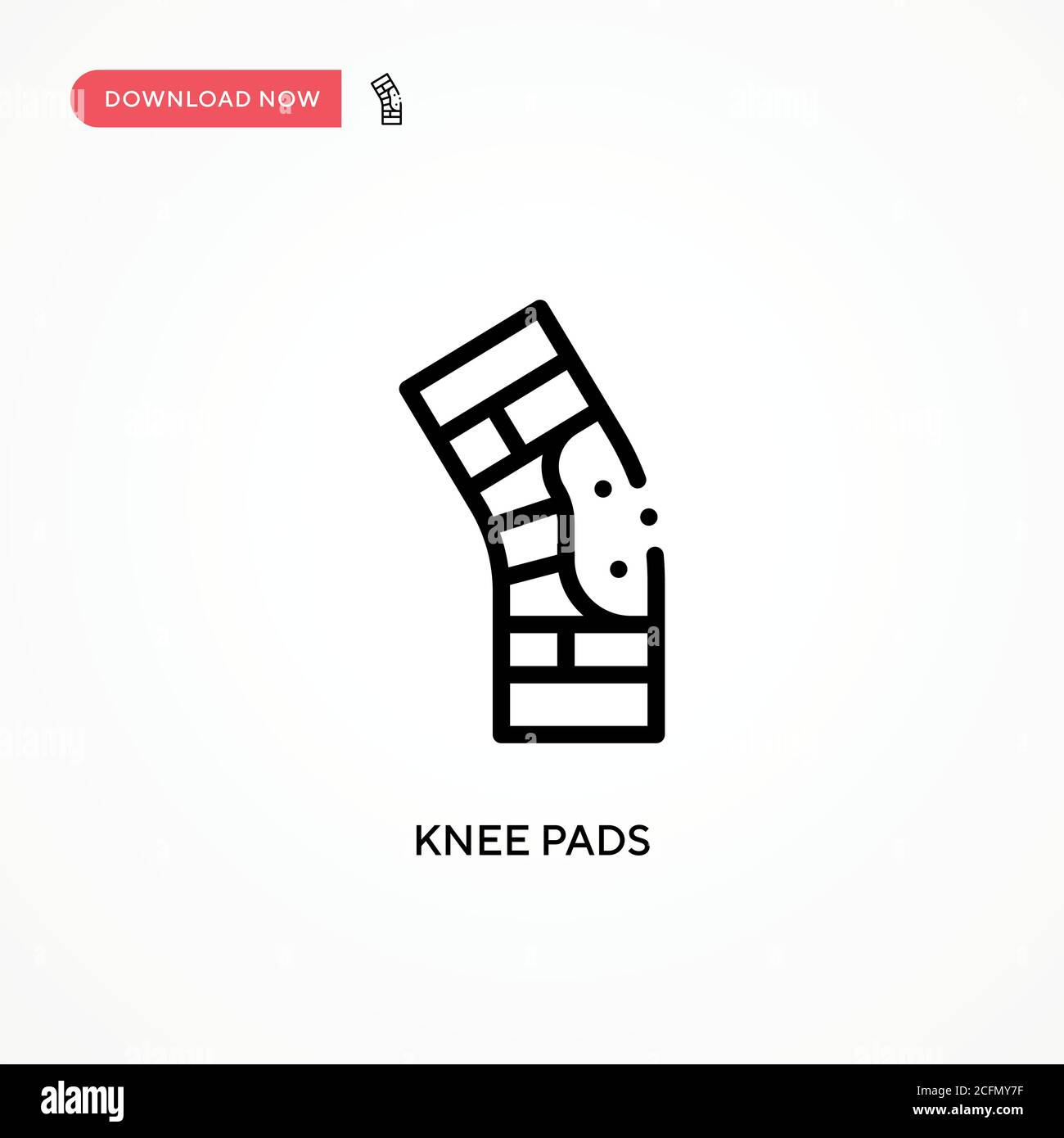 Knee pads vector icon. Modern, simple flat vector illustration for web ...