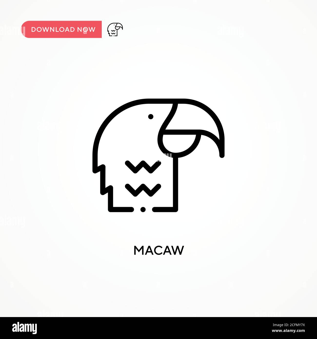 Macaw vector icon. Modern, simple flat vector illustration for web site or mobile app Stock ...