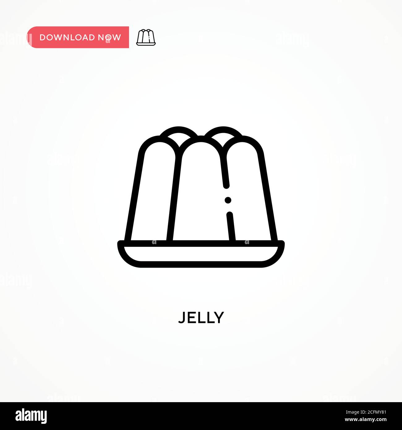 Jelly vector icon. Modern, simple flat vector illustration for web site ...