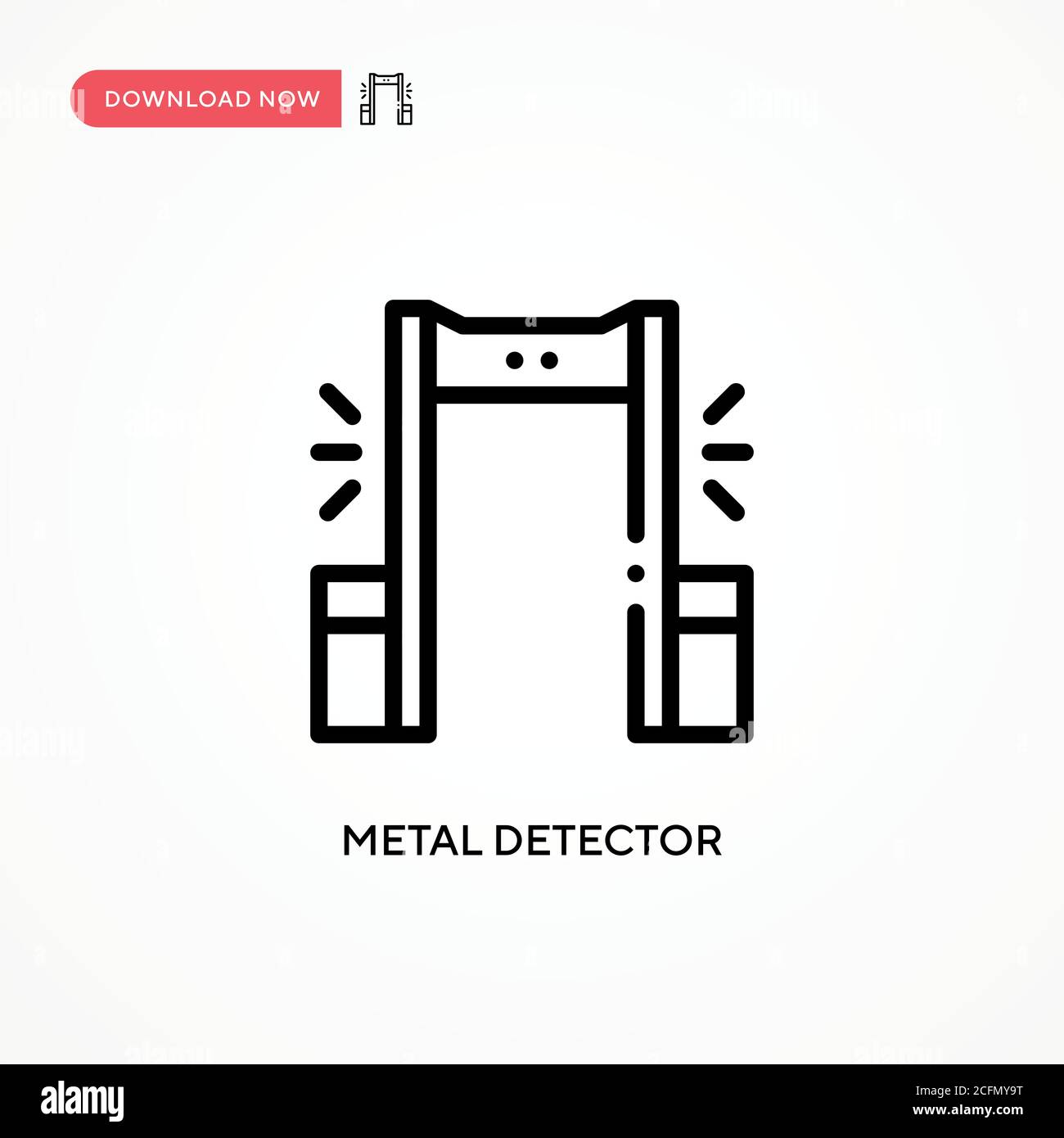 Metal detector vector icon. Modern, simple flat vector illustration for ...