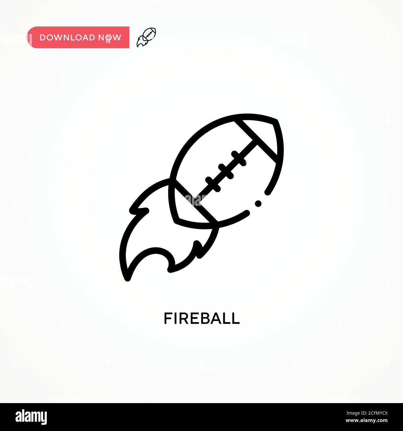 Fireball vector icon. Modern, simple flat vector illustration for web ...