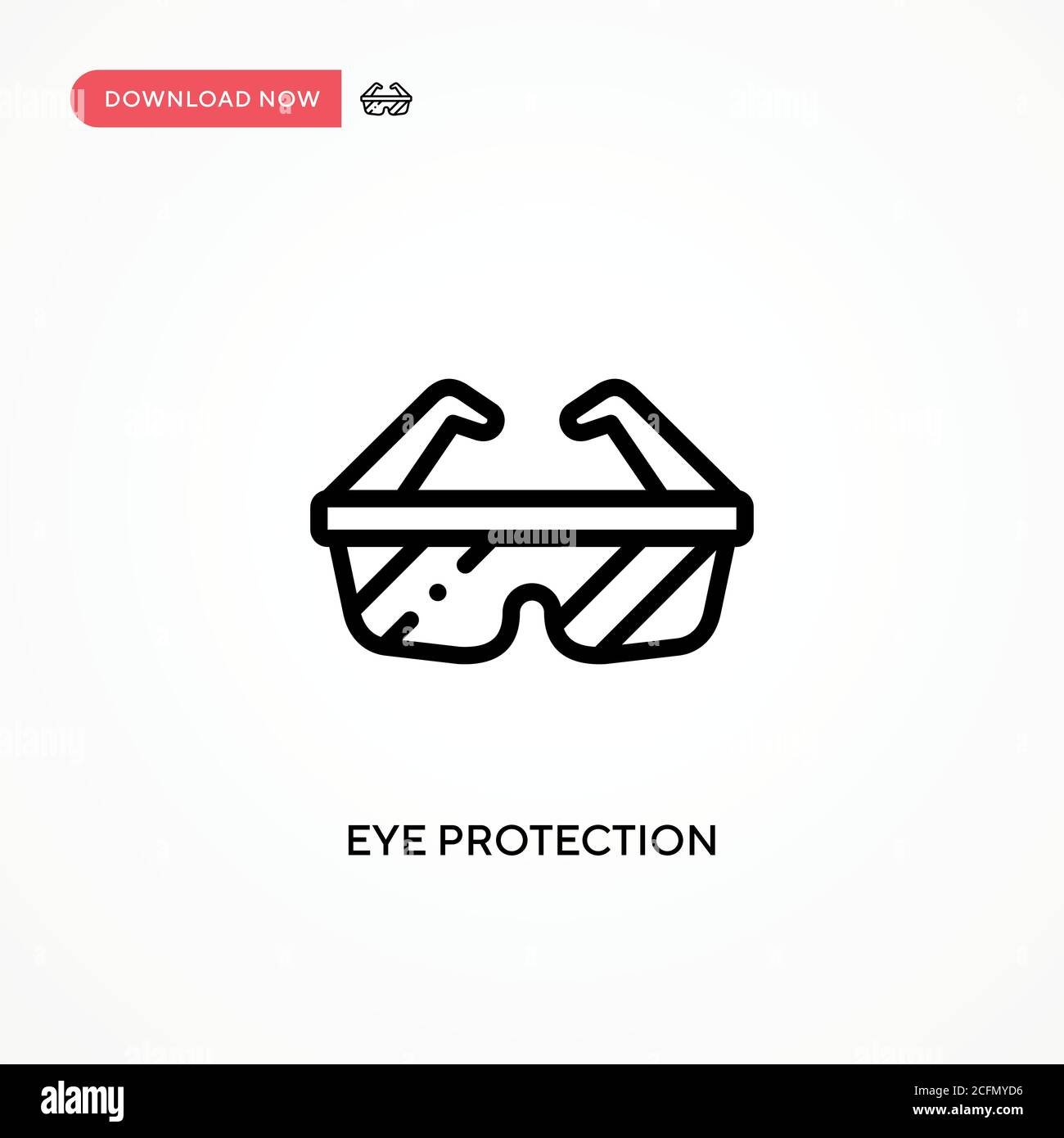 Eye protection vector icon. Modern, simple flat vector illustration for ...
