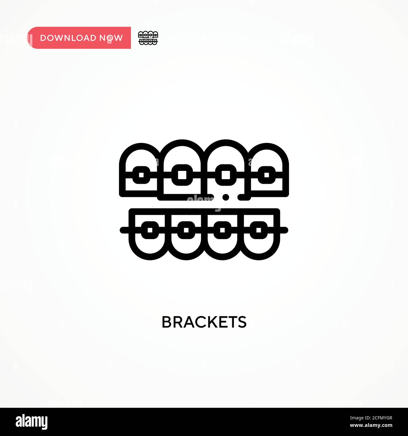 Brackets vector icon. Modern, simple flat vector illustration for web site or mobile app Stock ...