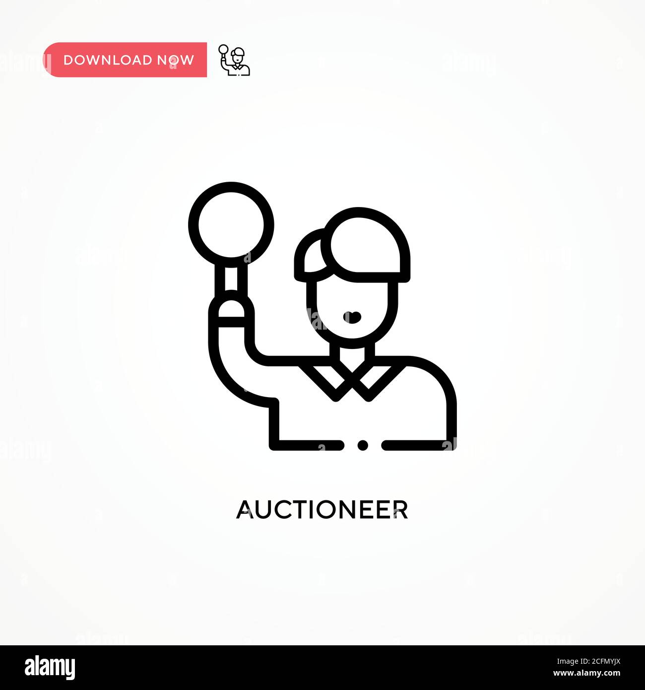 Auctioneer vector icon. Modern, simple flat vector illustration for web ...