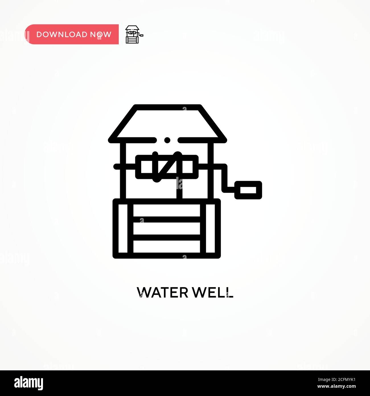 Water well vector icon. Modern, simple flat vector illustration for web ...