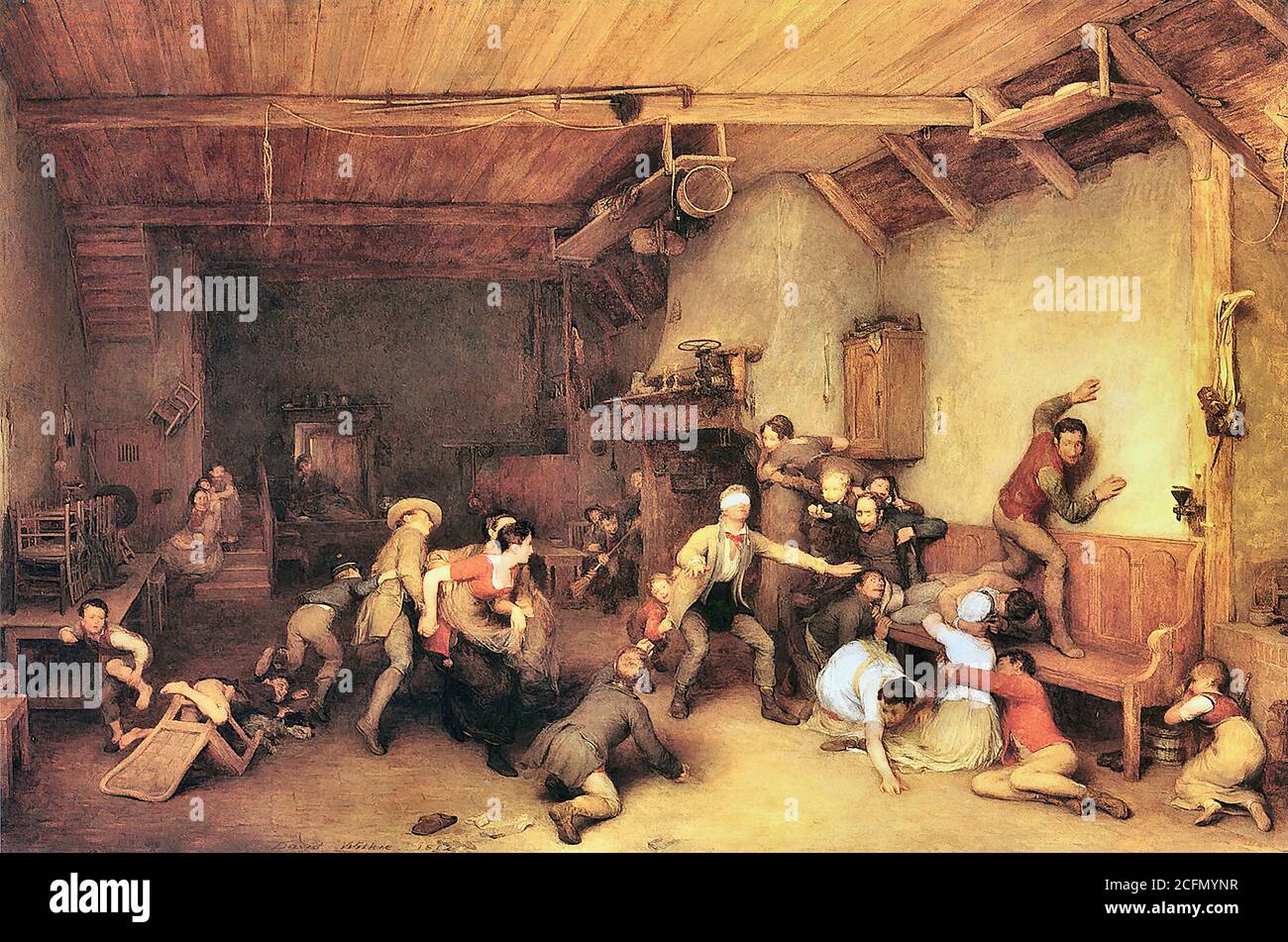 Wilkie Sir David - Blind Man's Buff - British School - 19th Century ...