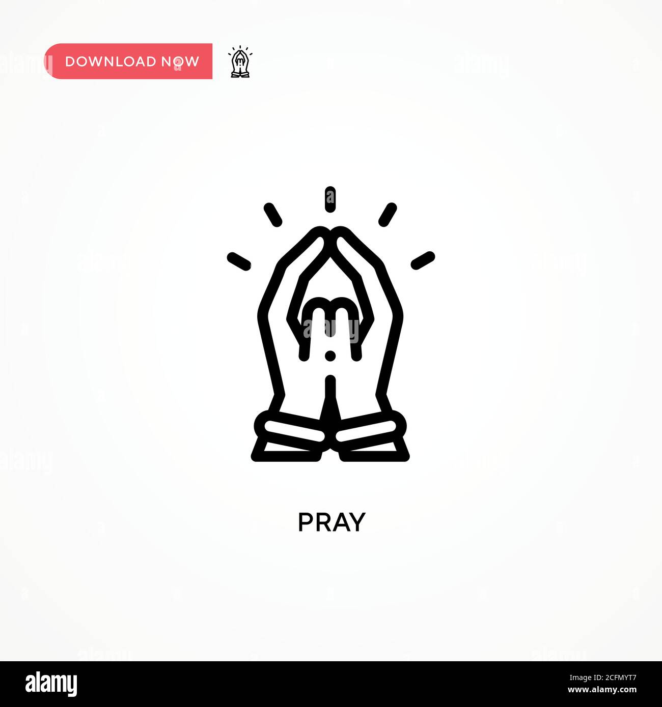 Pray vector icon. Modern, simple flat vector illustration for web site ...