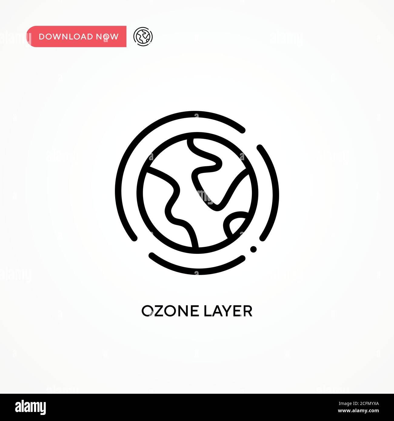 Ozone layer vector icon. Modern, simple flat vector illustration for ...