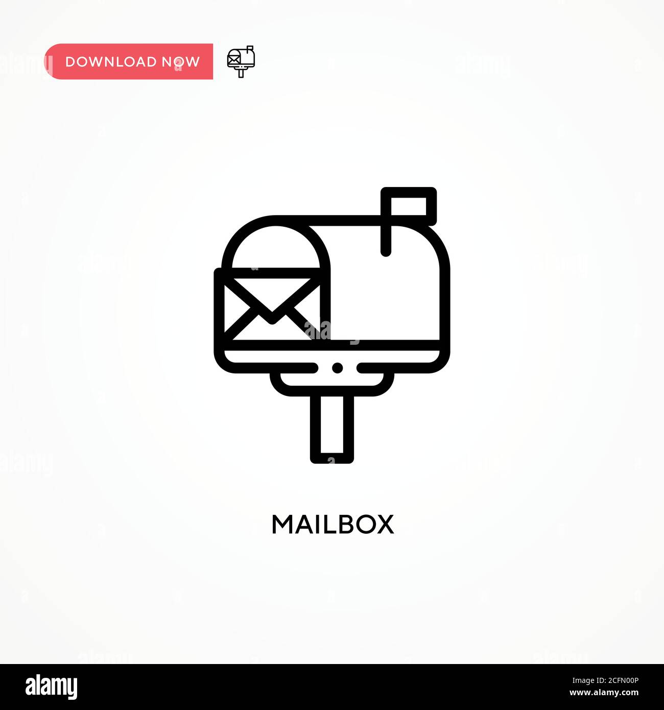 Mailbox vector icon. Modern, simple flat vector illustration for web ...
