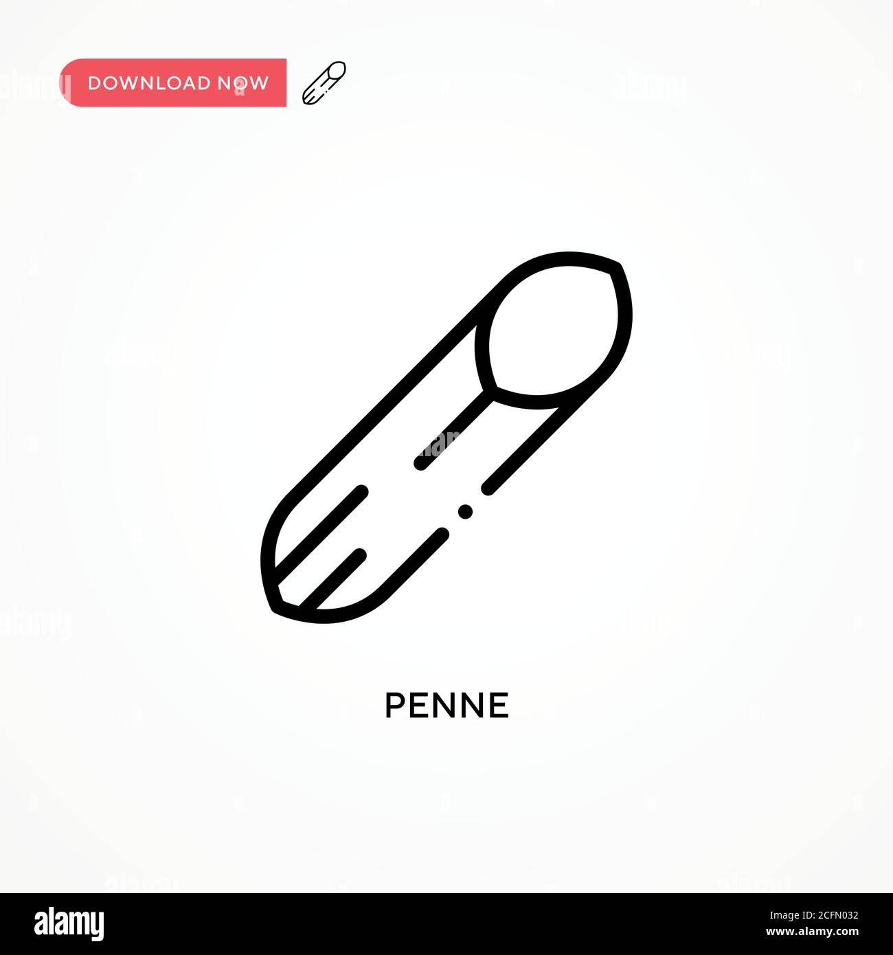 Penne vector icon. Modern, simple flat vector illustration for web site ...