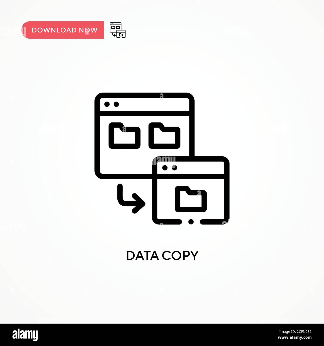 Data copy vector icon. Modern, simple flat vector illustration for web ...