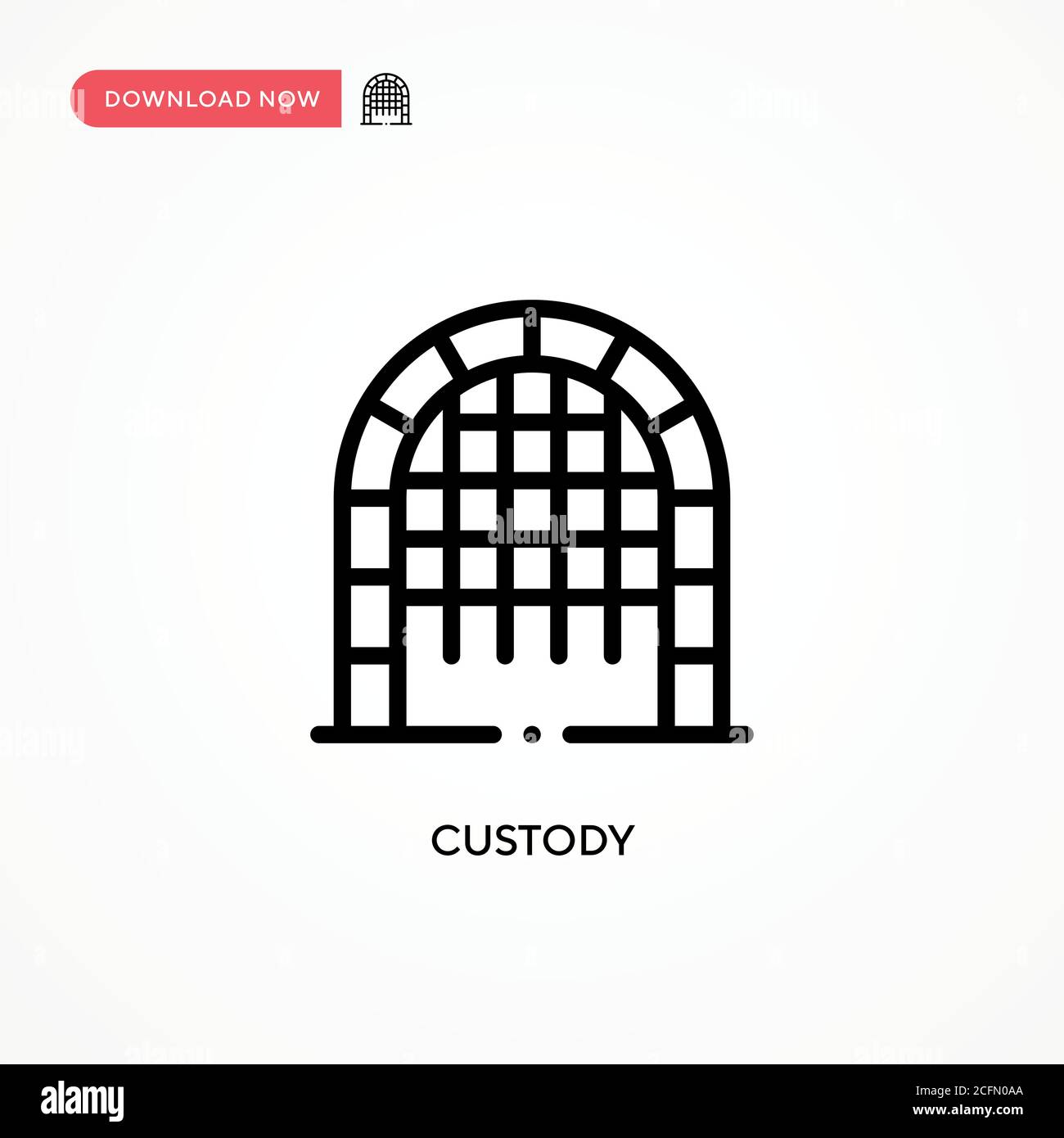 Custody vector icon. Modern, simple flat vector illustration for web ...