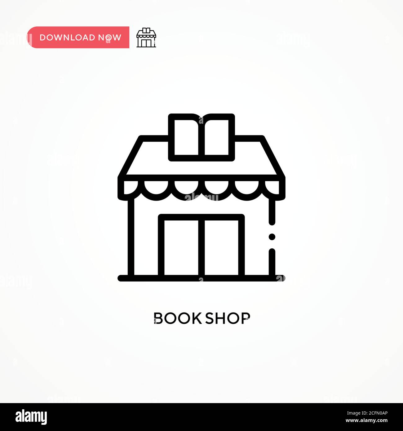 Book shop vector icon. Modern, simple flat vector illustration for web ...