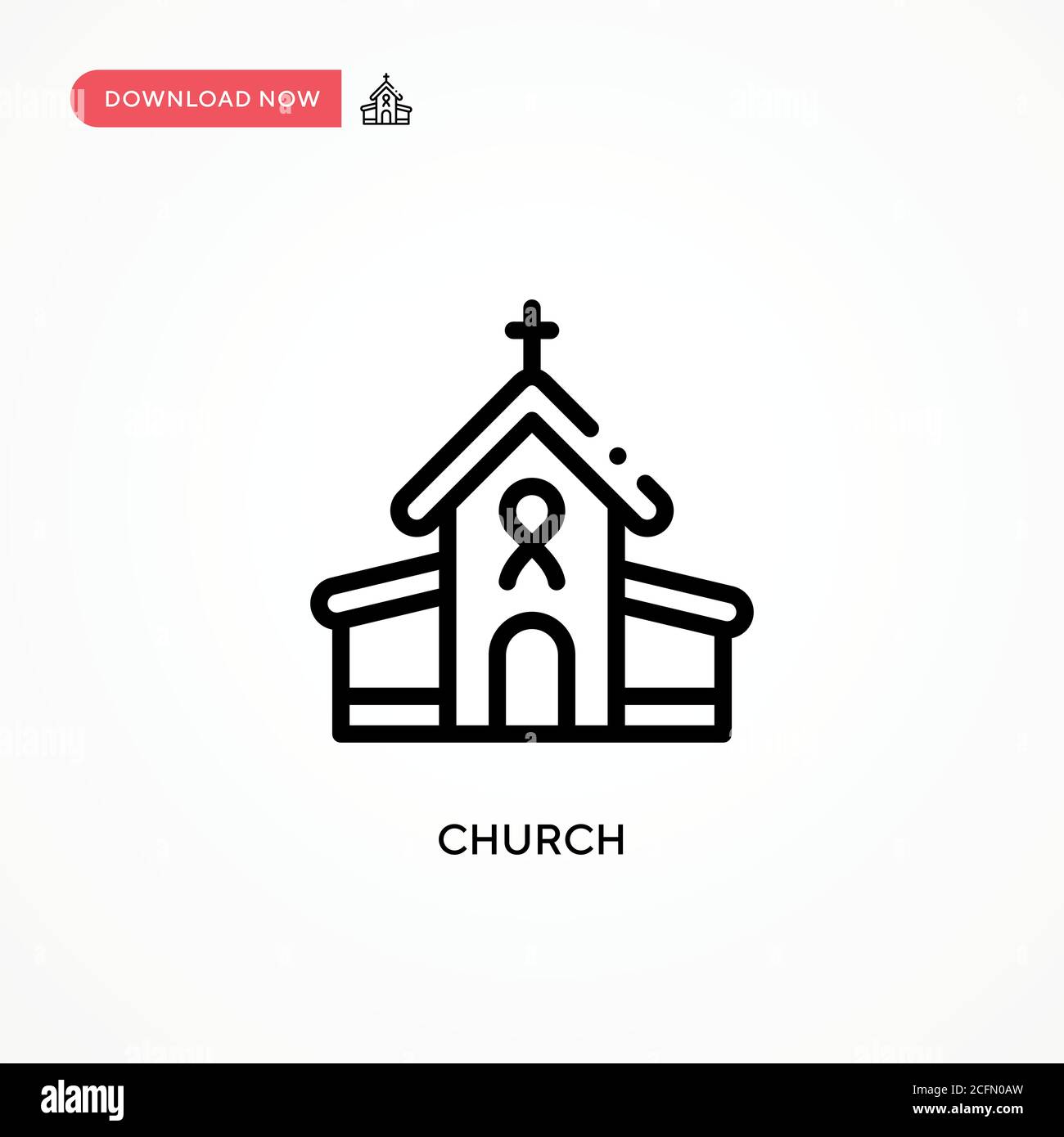 Church vector icon. Modern, simple flat vector illustration for web ...