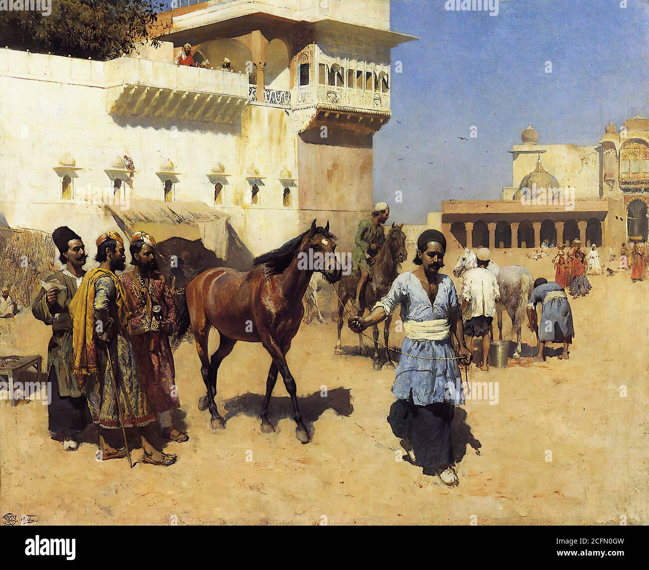 Weeks Edwin Lord - Horse Market Persian Stables Bombay - British School ...